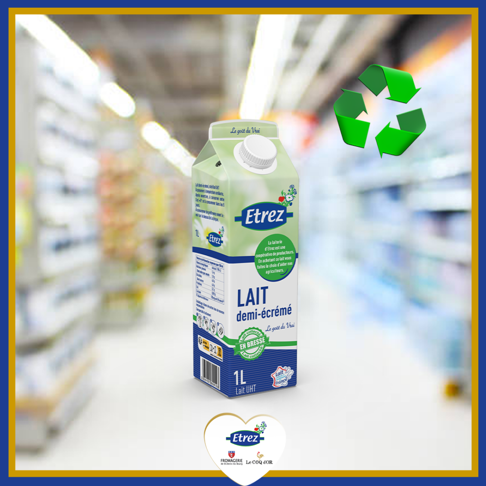 Nouveau Packaging Lait UHT - Laiterie Etrez Foissiat